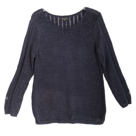 Rachel Zoe | Sweaters | Rachel Zoe Blue Karla Openwork Knit Sweater ...